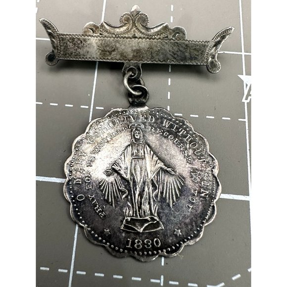 Unbranded | Jewelry | Sterling O Mary Conceived Without Sin 83 Paper ...